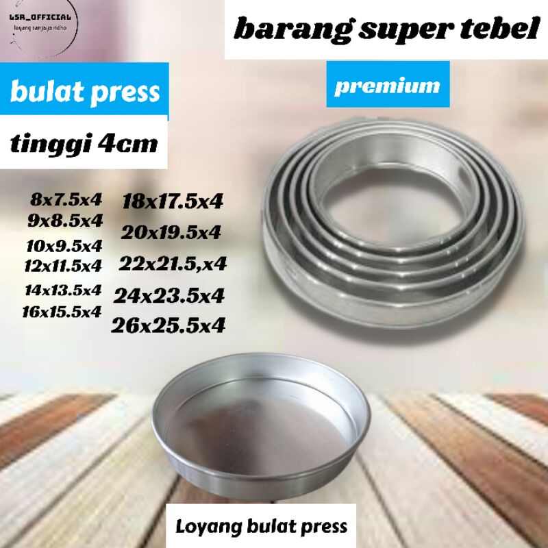 Jual Loyang kue Korean cake/Loyang bulat tanpa sambungan/Loyang Bento ...