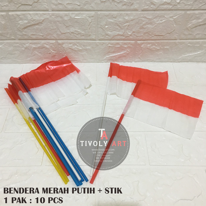 Jual Bendera Merah Putih + Stik / Stik Bendera Merah Putih Termurah ...