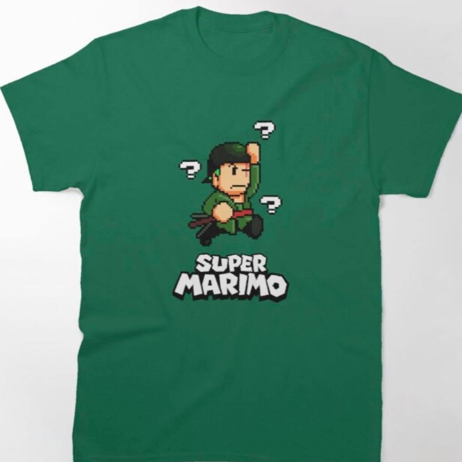Jual Kaos One Piece Roronoa Zoro Super Marimo Tshirt Anime Mario Bros ...