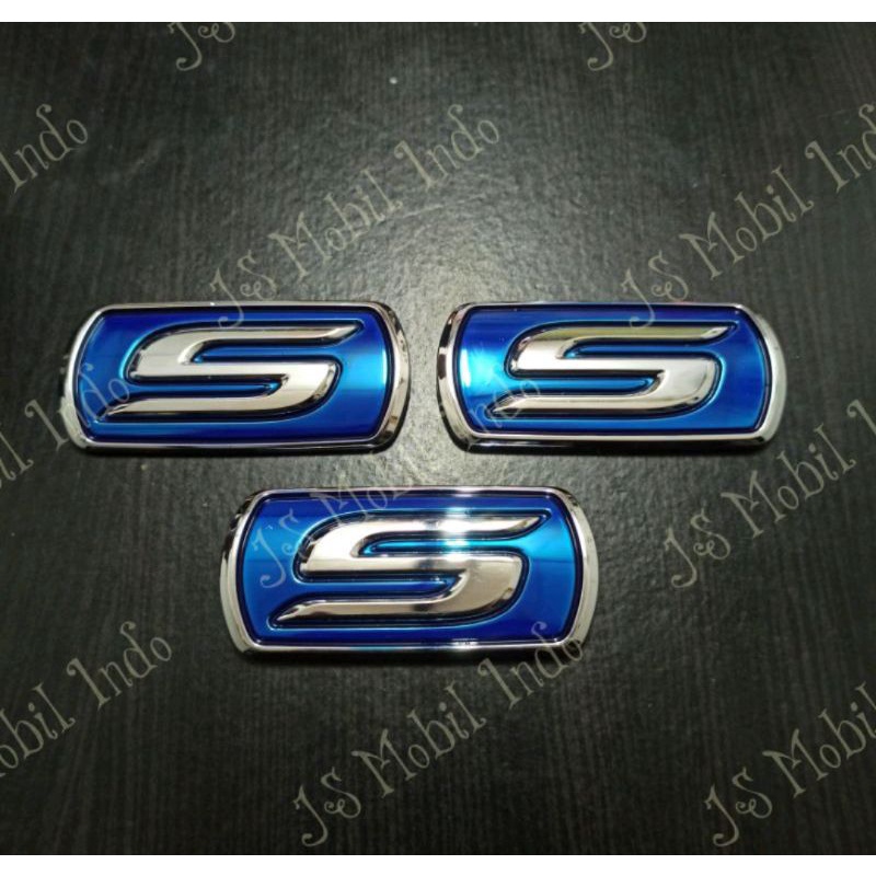 Jual Logo Emblem S Biru Harga 1Pc Untuk Semua Mobil | Shopee Indonesia