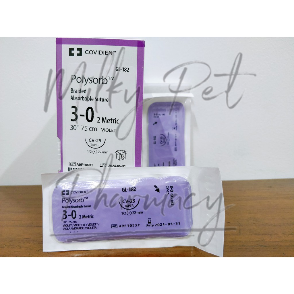 Jual POLYSORB 3/0 BENANG OPERASI PER PCS | Shopee Indonesia