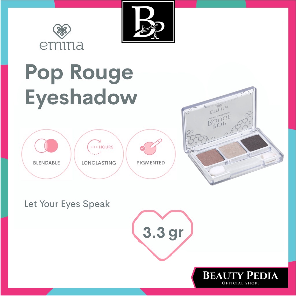 Jual Beauty Pedia Emina Pop Rouge Pressed Eyeshadow | Eye Shadow | Bpom ...