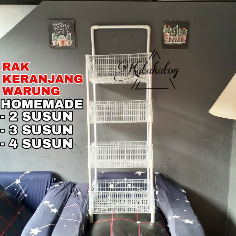 Jual RAK SERBAGUNA KERANJANG WARUNG Rak Susun Keranjang Susun Rak ...
