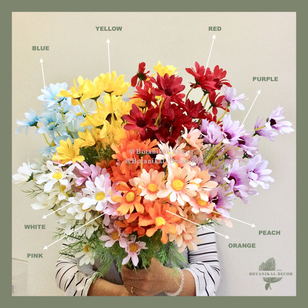 Jual Artificial Flower Little Daisy Bunga Palsu Plastik Plastic Buket ...