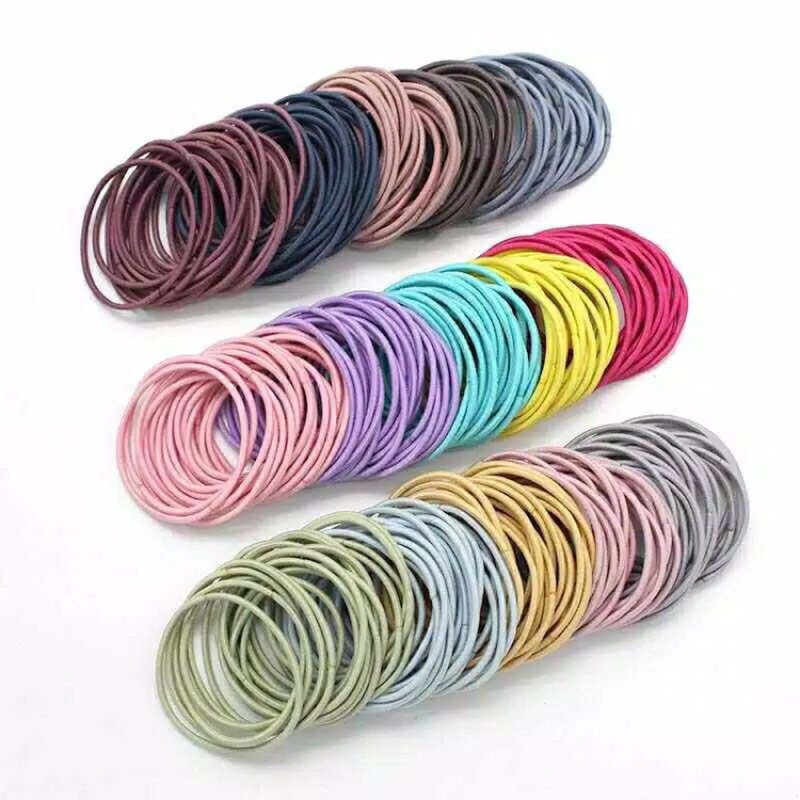 Jual ikat rambut korea import per 10 pcs | Shopee Indonesia