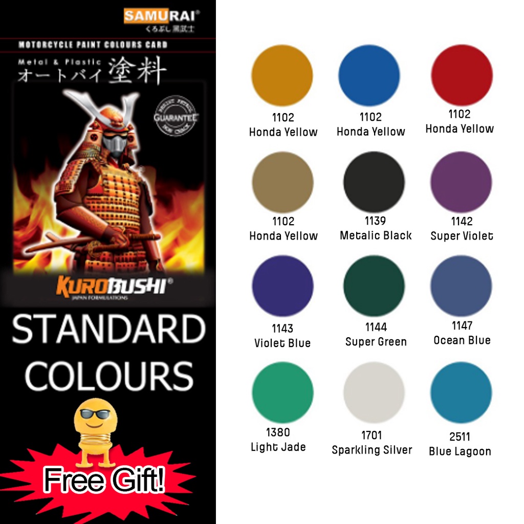 Jual Pilox Cat Samurai Paint Warna Metallic 400 ml - Red Green Blue ...