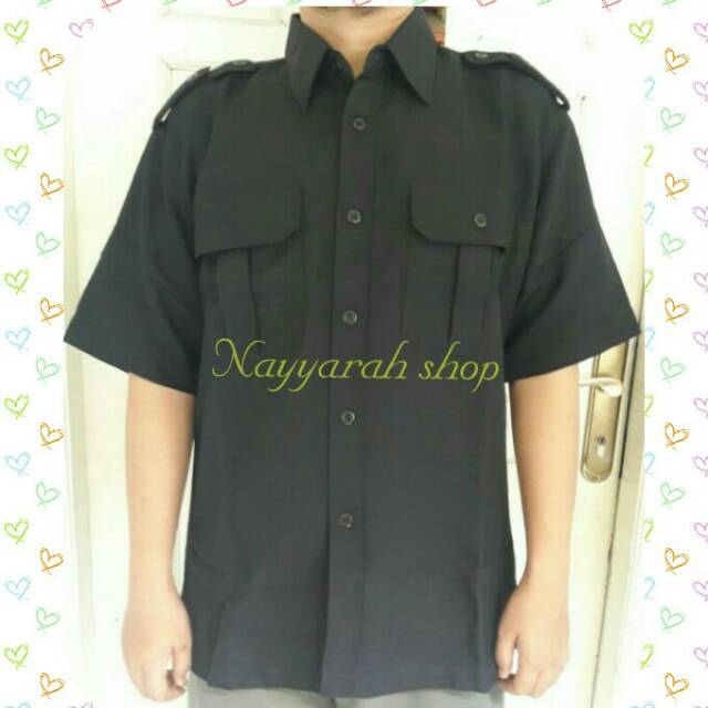 Jual Baju seragam Safari security /Satpam / Driver / Sopir - Hitam ...