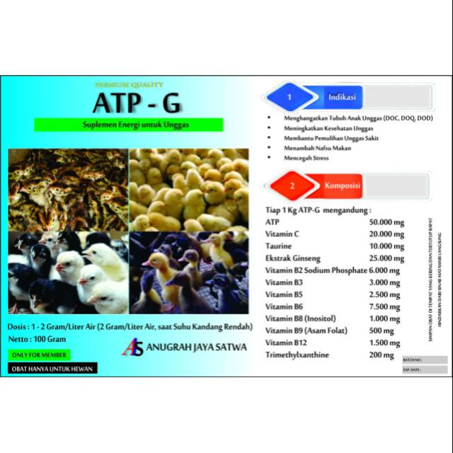 Jual 100 Gram ATP G Multivitamin Unggas | Shopee Indonesia