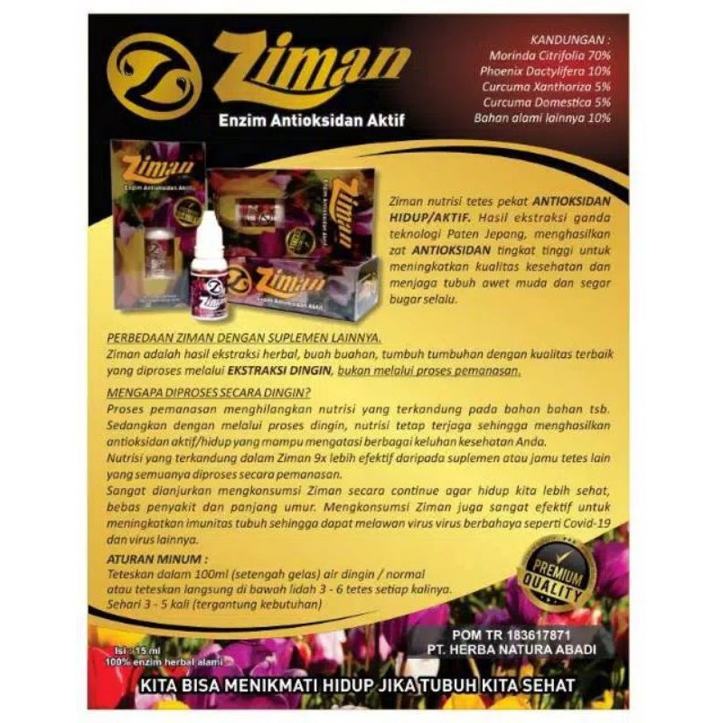 Jual ZIMAN herbal enzim antioksidan aktif | Shopee Indonesia
