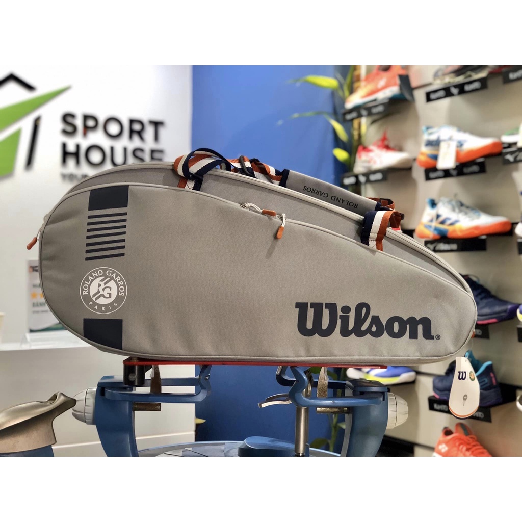 Jual Tas Tenis Tennis Wilson Roland Garros Team 6 Pack Grey Clay ...