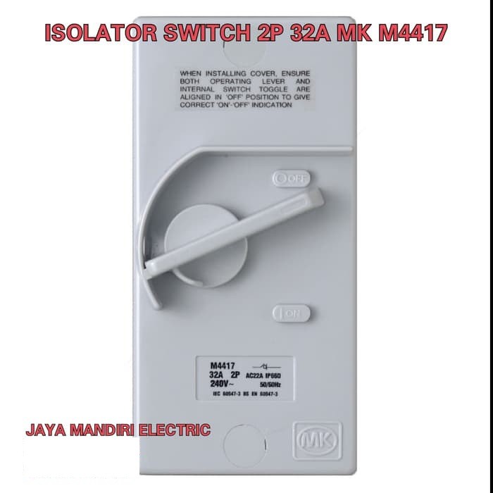 Jual Saklar Isolator Switch 2P 32A MK M4417 / 2 P POLE 32 A AMPERE ...