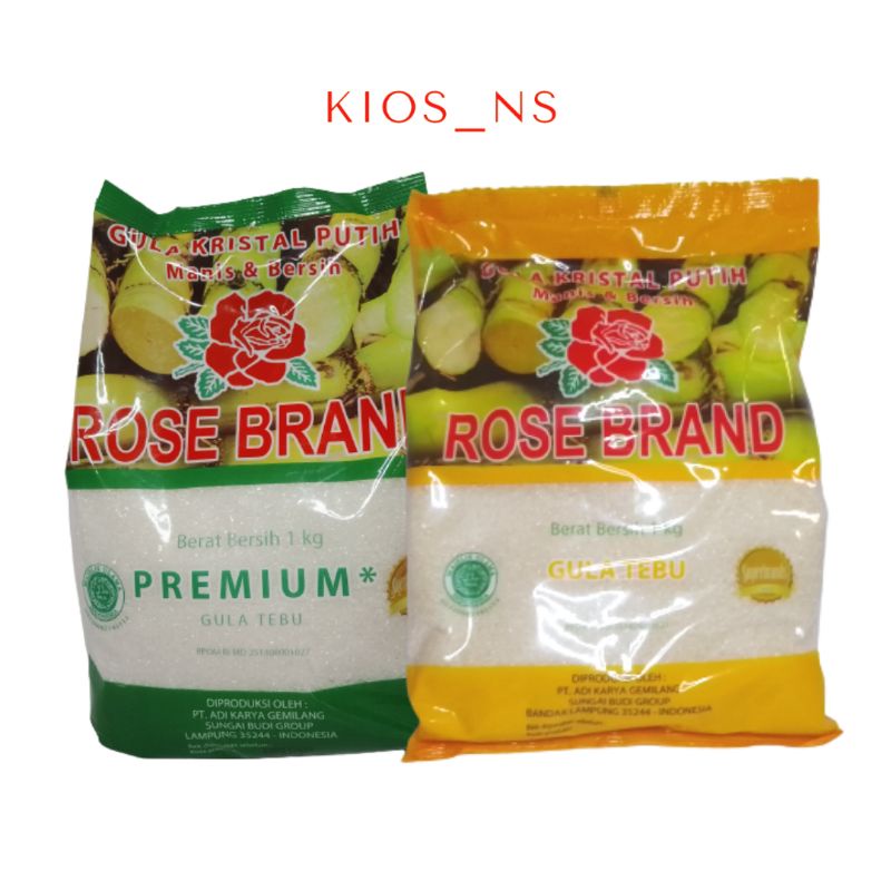 Jual Rose Brand Gula Kristal Putih Premium 1 Kg Kemasan Kuning | Shopee ...
