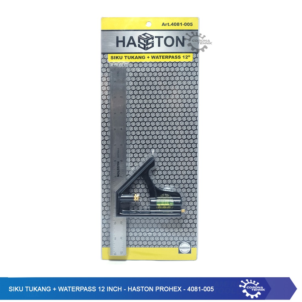 Jual Siku Tukang + Waterpass 12 Inch - Haston Prohex - 4081-005 ...