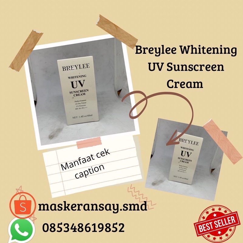 Jual BREYLEE WHITENING SUNSCREEN MEMBANTU MENGATASI KULIT TERBAKAR FLEK ...