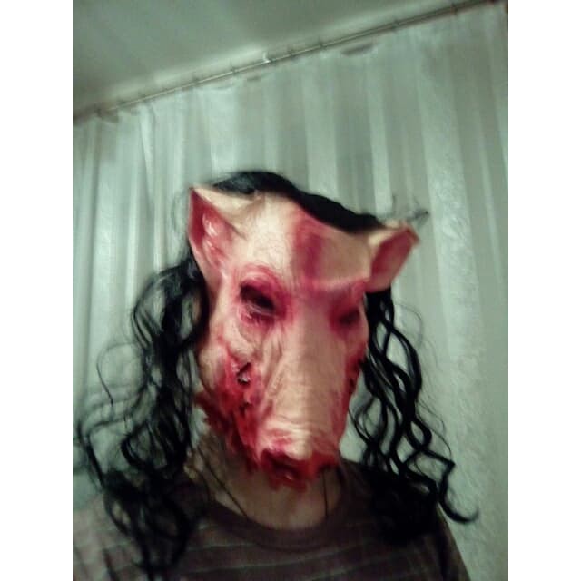Jual iDk90 New Topeng binatang babi pig mask Halloween full latex ...