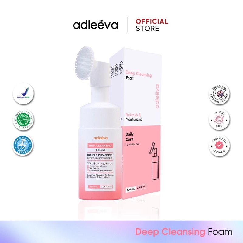 Jual Deep Cleansing Foam Sabun Muka pembersih Wajah Adleeva by Adeeva ...