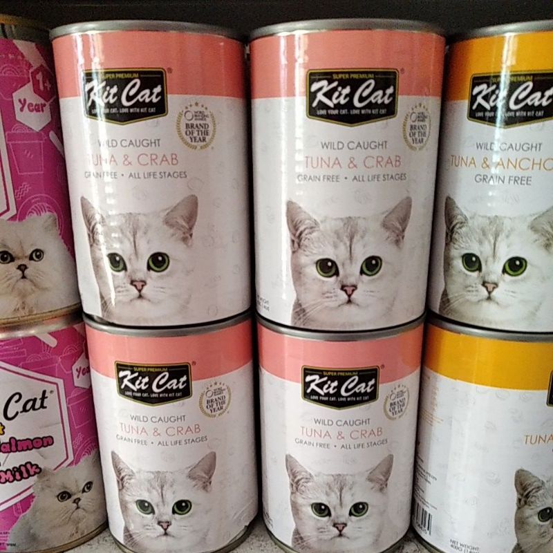 Jual kit cat kaleng rasa tuna & crab 400g no life cat, meo | Shopee ...