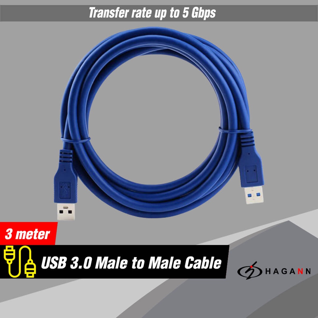 Jual Kabel USB 3.0 Male to Male Extension Sambungan Perpanjangan 3M ...