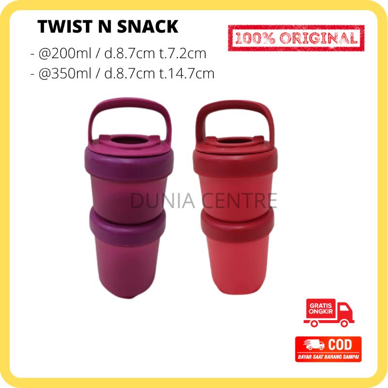 Jual PROMO TUPPERWARE TWIST N SNACK ORIGINAL | Shopee Indonesia