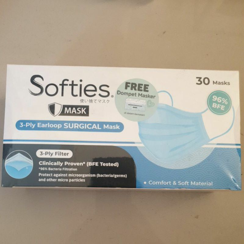 Jual Softies mask isi 5 / surgical isi 30 / masker anak / masker hijab ...