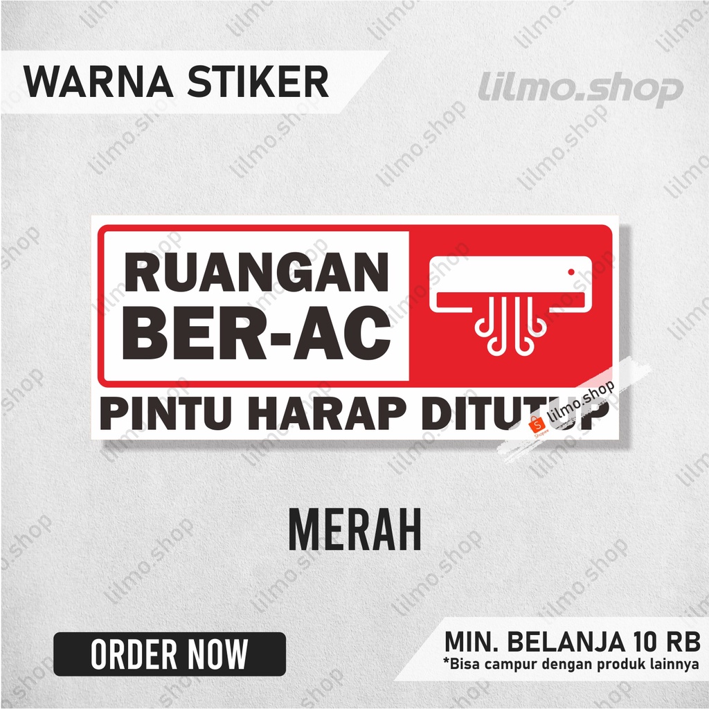 Jual Stiker Ruangan Ber - AC, Stiker Tutup Pintu Kembali | Shopee Indonesia