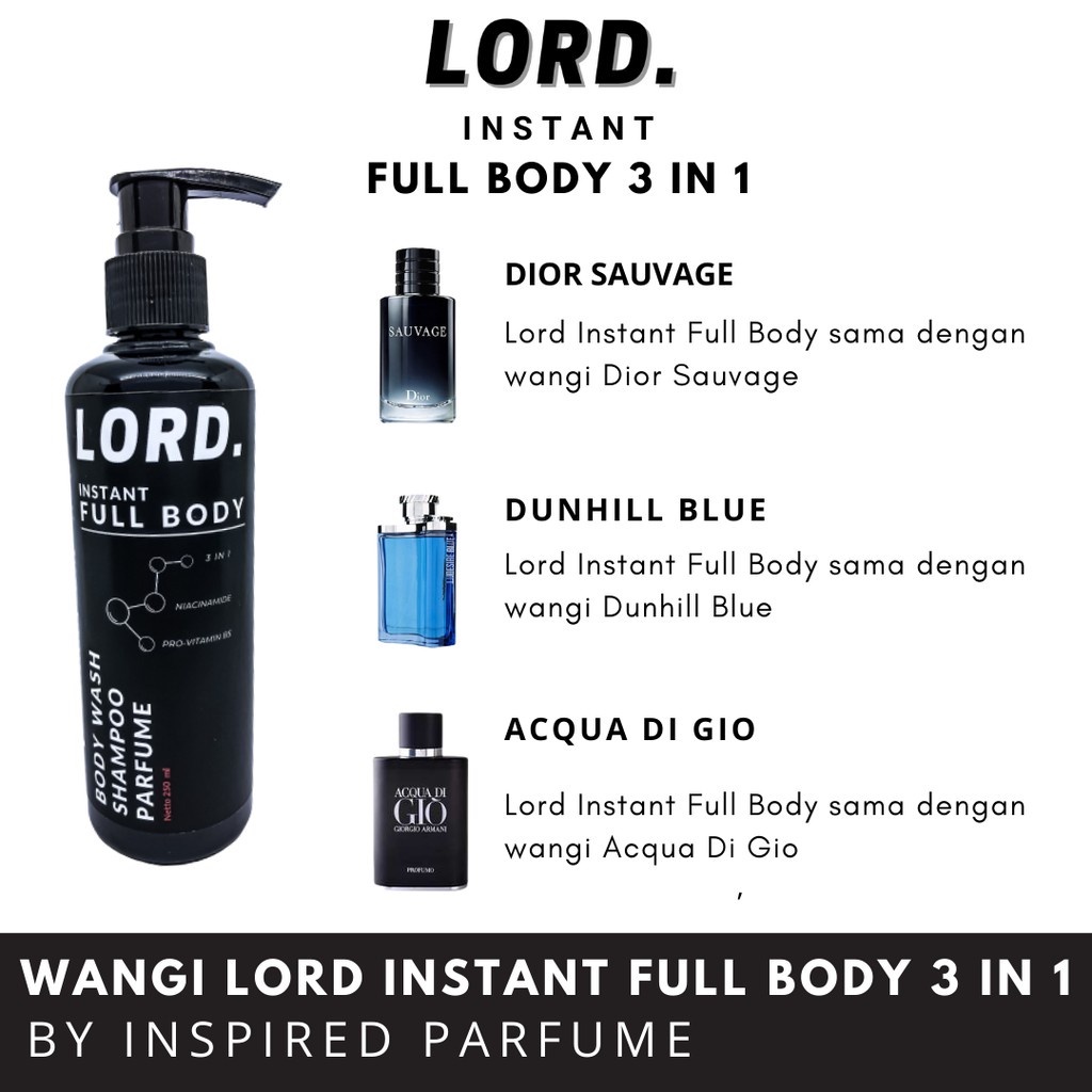Jual Lord Instant Full Body 3 IN 1 Sabun Shampoo Pafume Wangi By ...