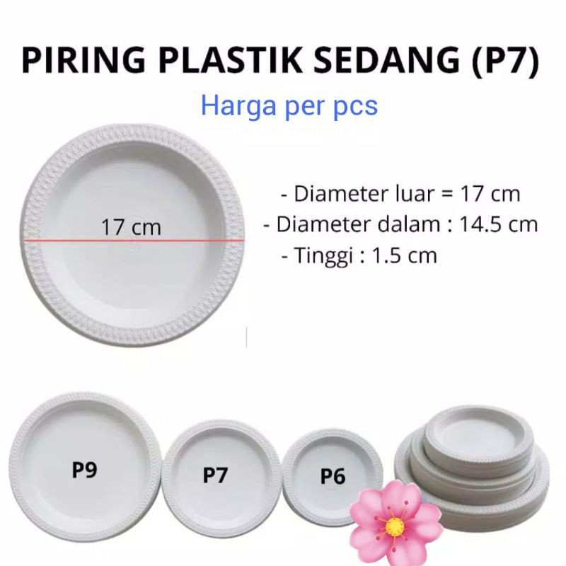 Jual Piring Plastik ukuran 7 piring makan piring sekali pakai piring ...
