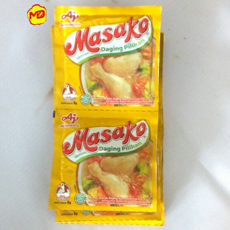 Jual Masako Ayam Sapi Bumbu 9 Gram Renceng Isi 12 Sachet Shopee Indonesia