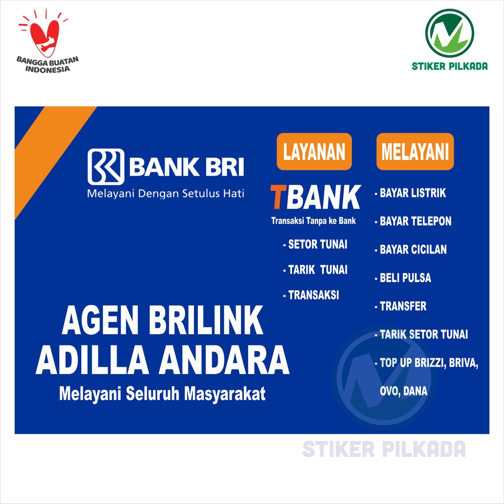 Jual STIKER VINYL AGEN BRILINK MODEL 9 (CUSTOM NAMA AGEN/KIOS TULIS DI ...