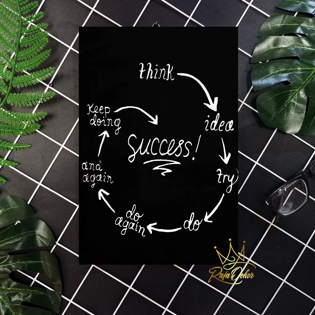 Jual POSTER BINGKAI KAYU KATA-KATA MOTIVASI | Shopee Indonesia