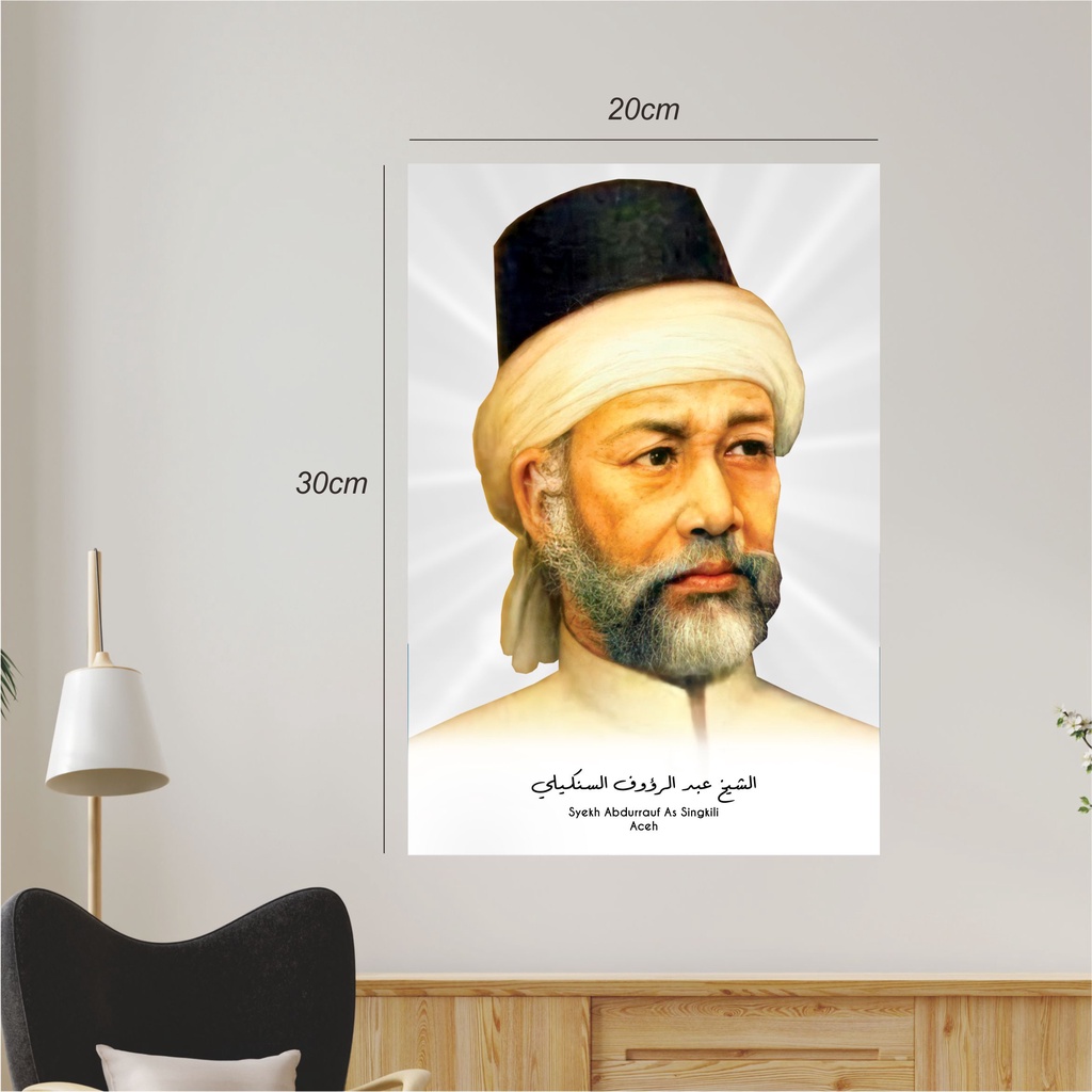 Jual Foto Poster Syekh Abdurrauf As Singkili (KY0027) Ulama Wall Decor ...