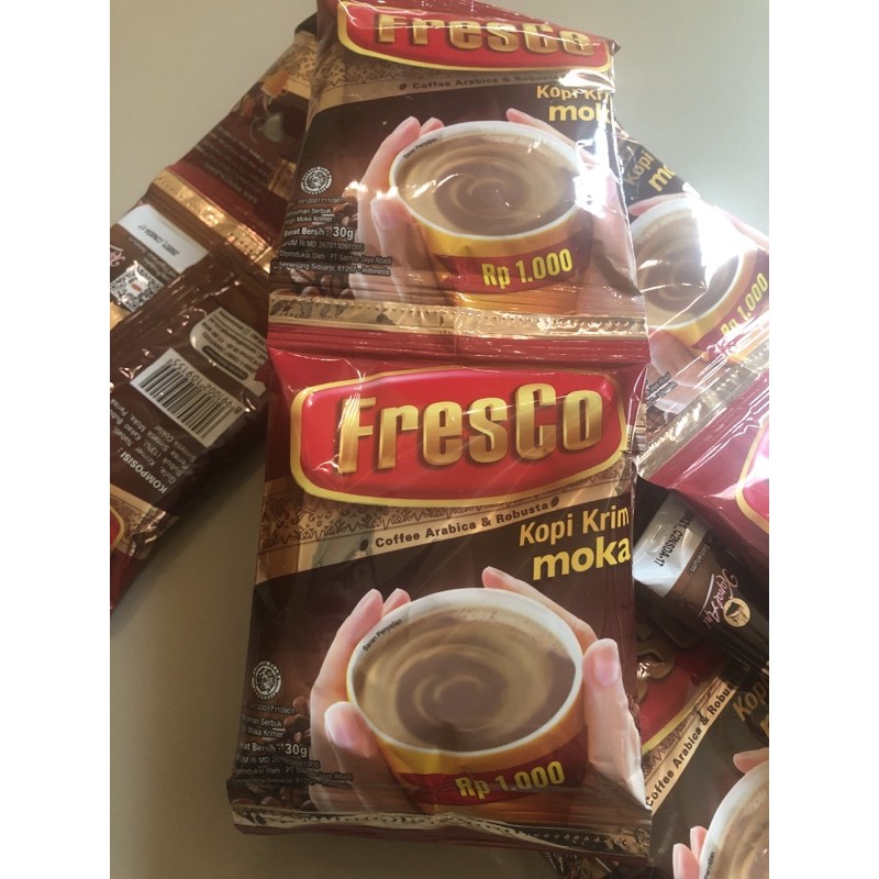Jual FRESCO Kopi Moka Kapal Api 1 renteng isi 10 sachet | Shopee Indonesia