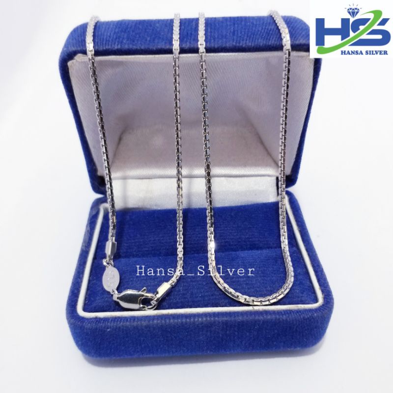 Jual Kalung Perak Silver Asli 925 Lapis Emas Putih Kualitas Super Italy ...
