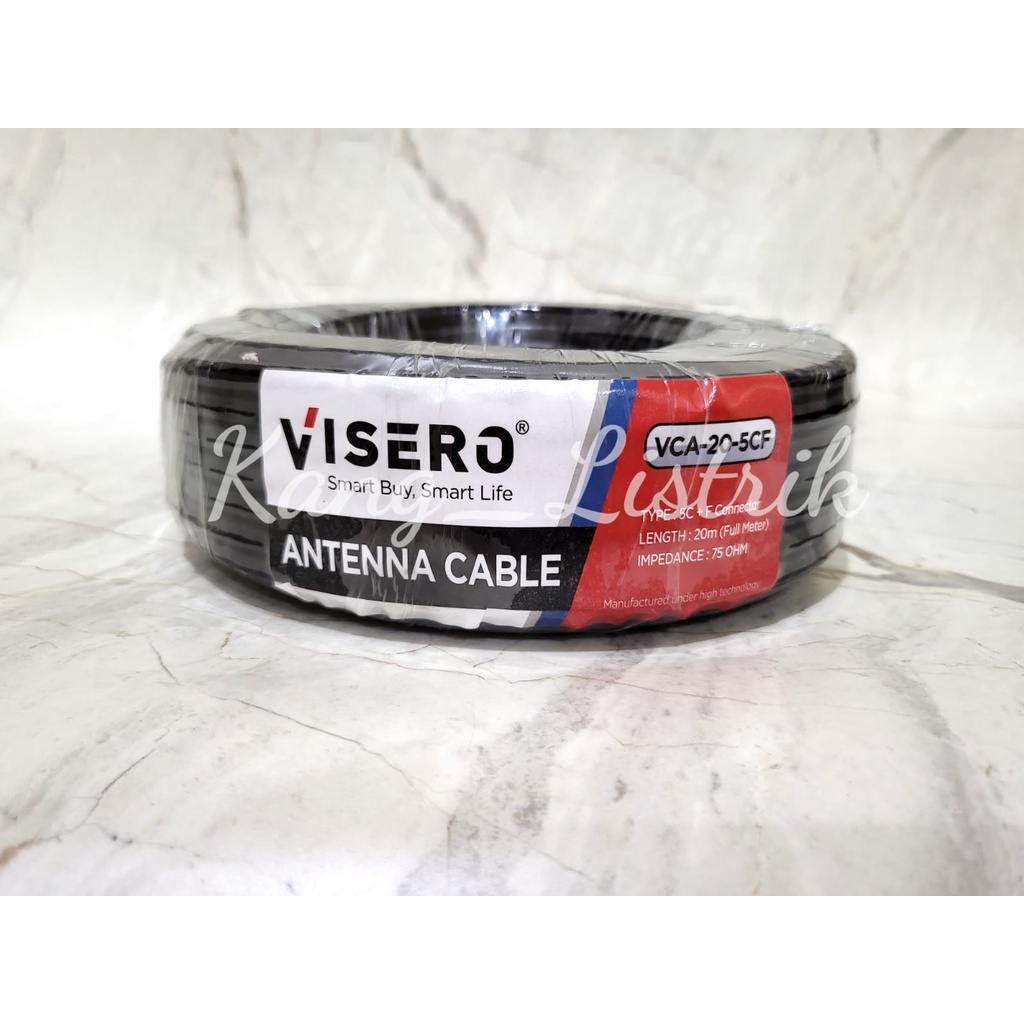 Jual Kabel Antena TV VISERO 20M / Kabel TV Visero 20Meter VCA-20-5CF | Shopee Indonesia