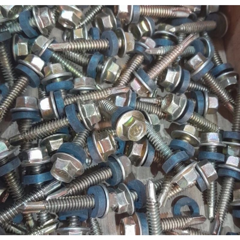 Jual Baut Roofing 12x30 12x50 12x60 12x70 12x100 Skrup Roofing Karet ...