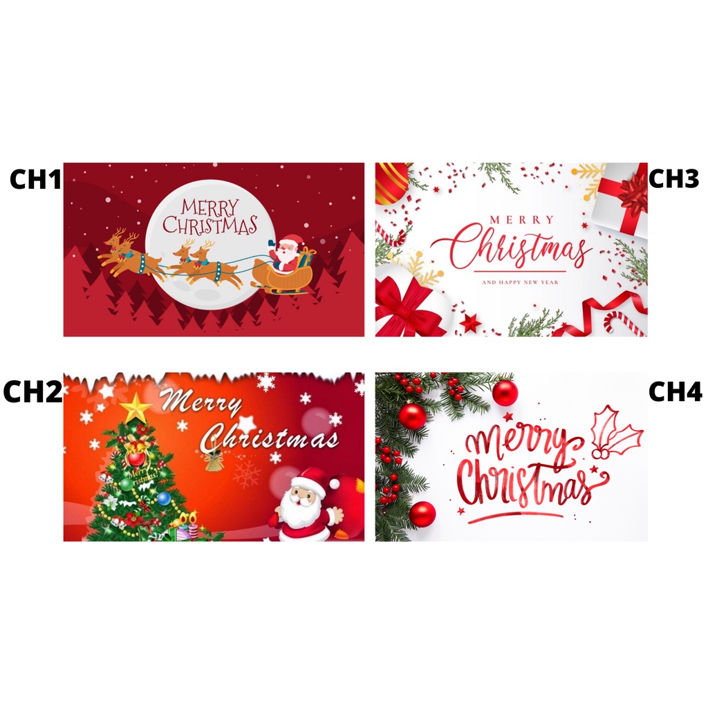 Jual Kartu Natal Ucapan Selamat Tahun Baru Merry Christmas Greeting ...