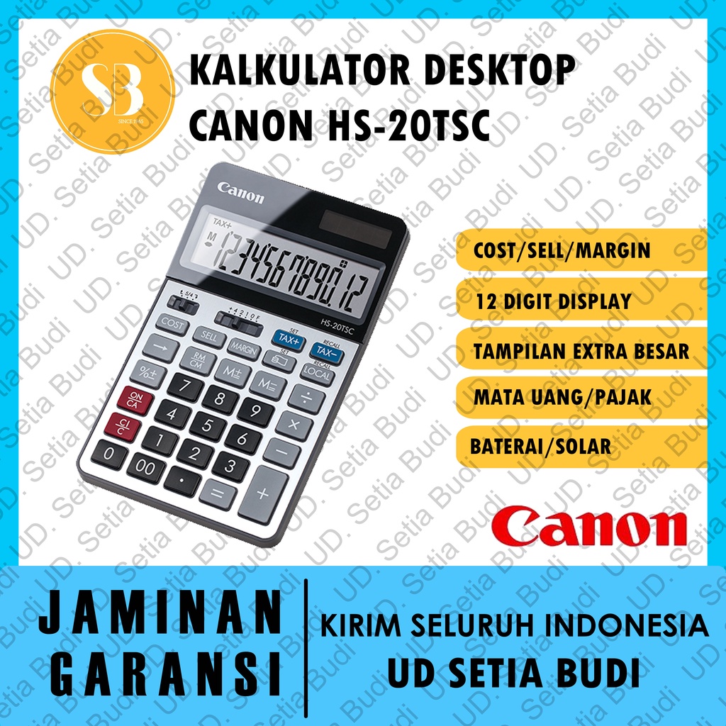 Jual Kalkulator Desktop CANON HS-20TSC Asli dan Bergaransi | Shopee Indonesia