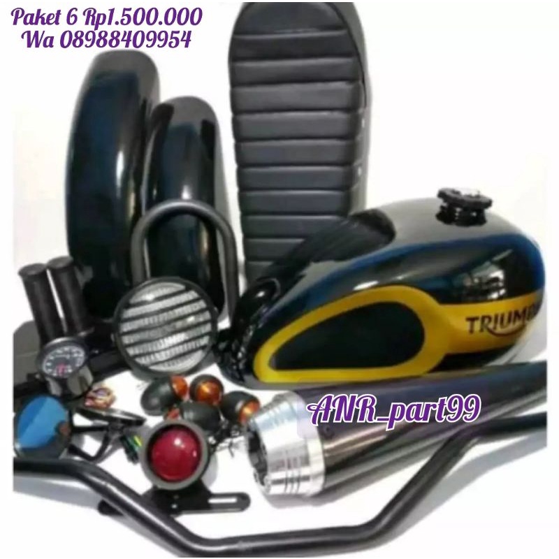 Jual paket hemat komplit body japstyle custom rangka besi bulat pnp tiger mp scorpio byson ...
