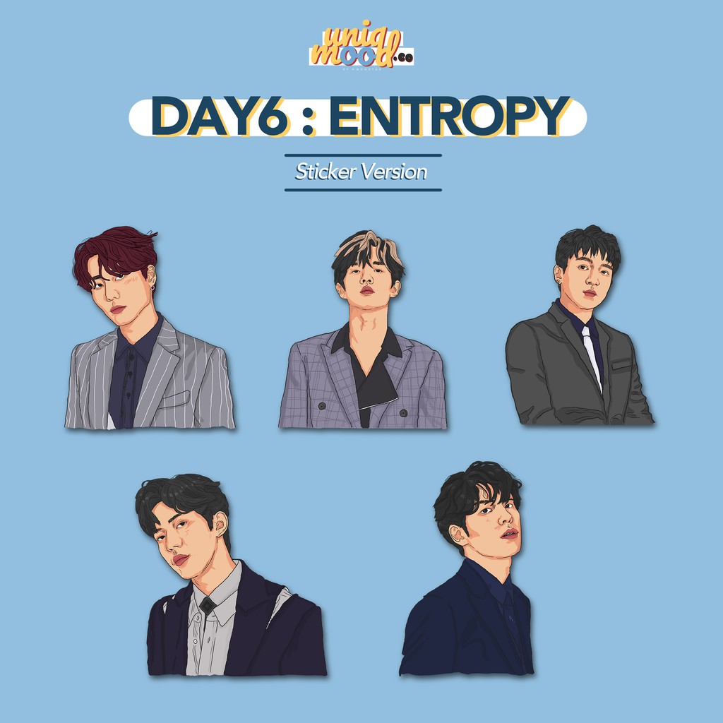 Jual Day6 Sticker Cute : Entropy Version pack (uniqmood.co) | Shopee ...