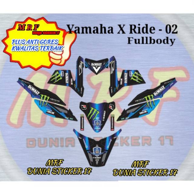 Jual dekal yamaha x ride decal yamaha x ride stiker yamaha x ride motor ...