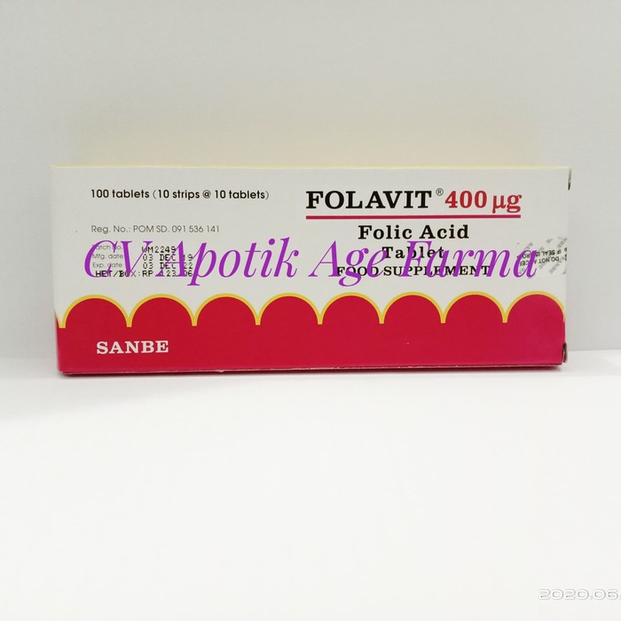 Jual Folavit 400 Tab isi 100 (Sanbe Farma) | Shopee Indonesia