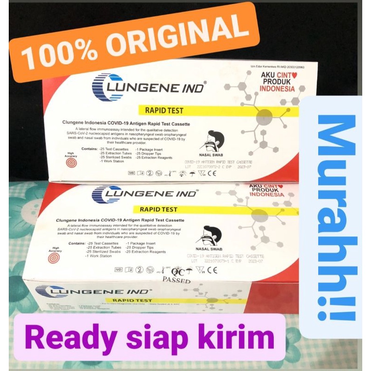 Jual alat rapid test ready / antigen / nasal swab / lungene / clungene ...
