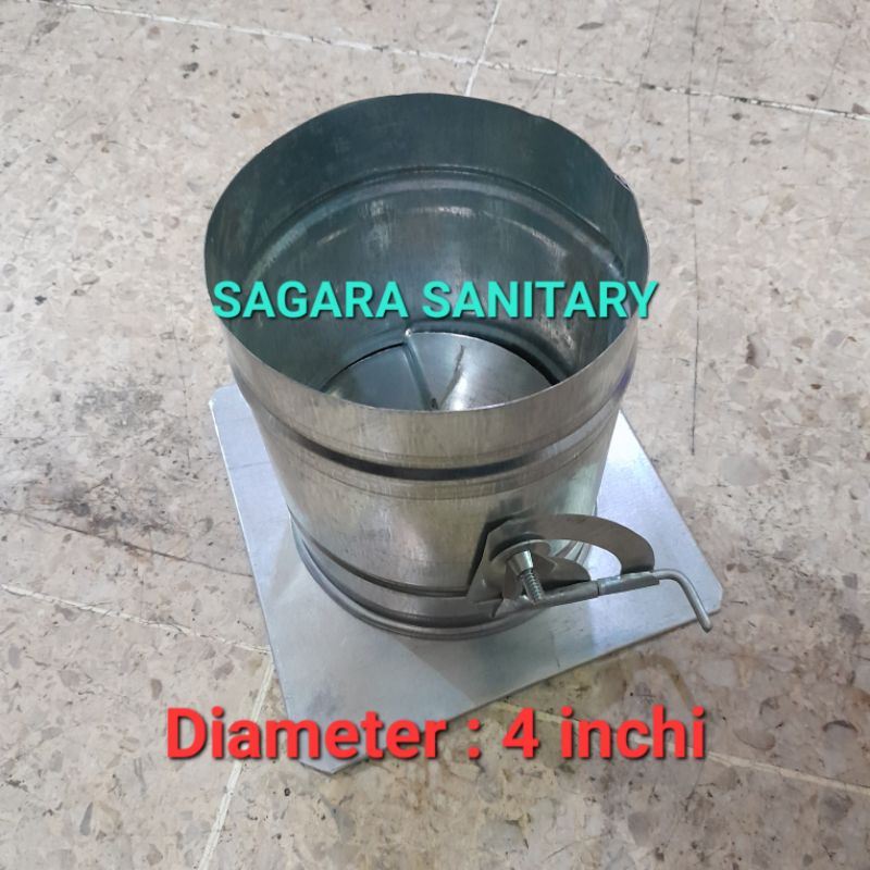 Jual Spigot damper 4 in tutup flexible ducting 4" cerobong asap Baja ...