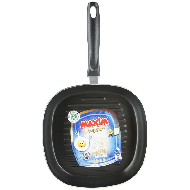 Jual Teflon Maxim VAL26GRILL – Valentino Square Grill Teflon 26 cm ...