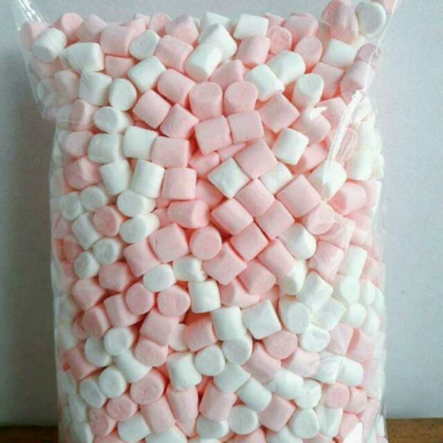 Jual Marshmallow mini pink putih merk corniche uk 500gr original murah ...