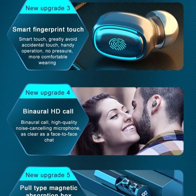 Jual -03 Pull-Out Bluetooth 5.0 Operasi Sentuh Cincin Lampu Headset ...