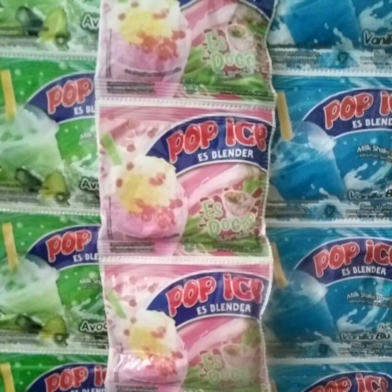 Jual isi 10 sachet pop ice @25gr minuman serbuk rasa susu | Shopee ...
