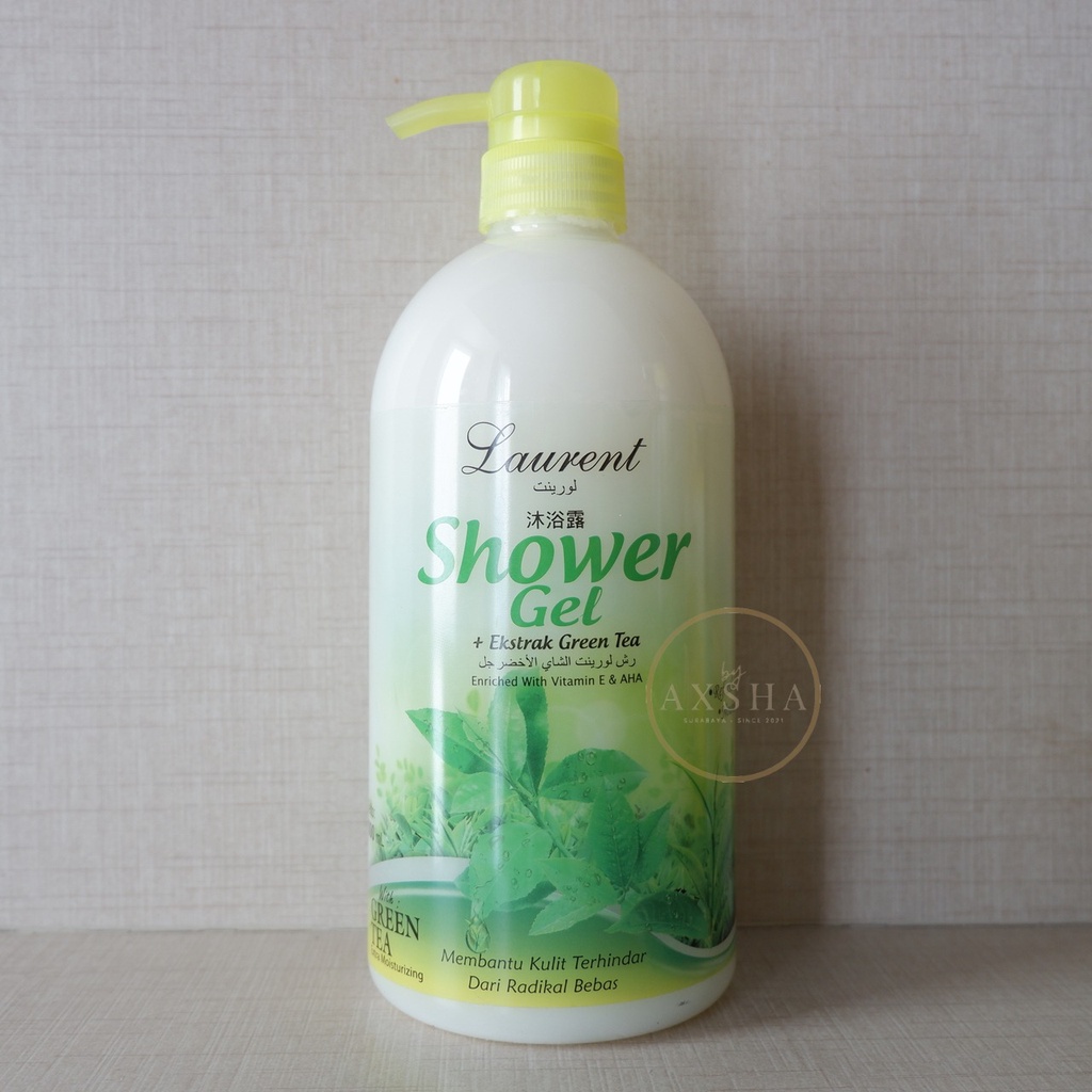 Jual LAURENT Shower Gel Green Tea (Sabun Teh Hijau) 1000ml | Shopee ...