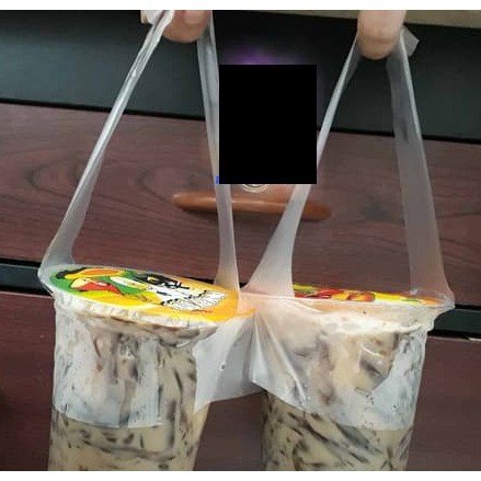 Jual KANTONG PLASTIK TENTENG TAKE AWAY CUP GELAS POP ICE TEA - TEH POCI ...