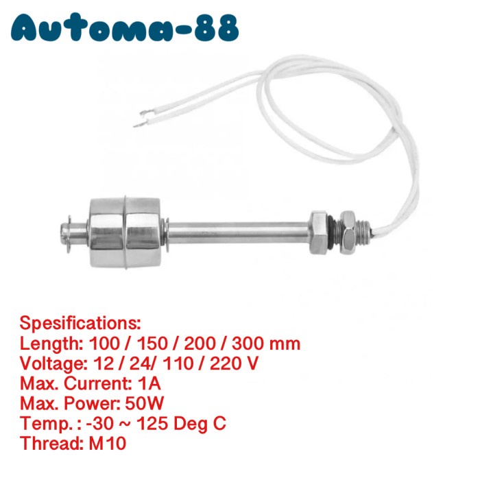 Jual Produk Terbaru Water Level Sensor Float Switch 100Mm 10Cm ...